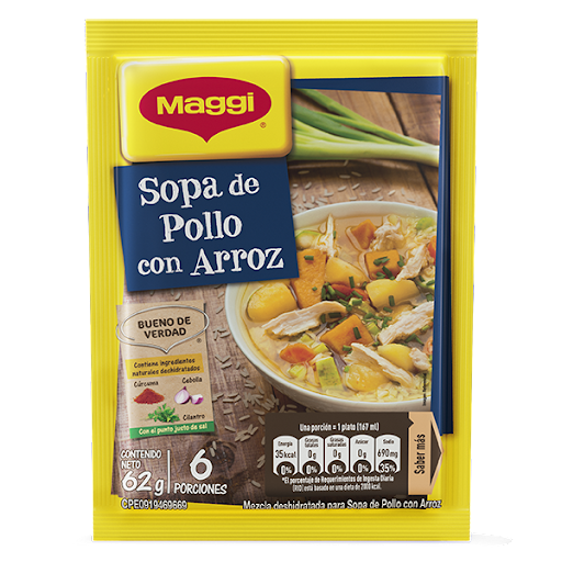MAGGI SOPA DE POLLO CON ARROZ 62 GR – Bistecca MAGGI SOPA DE POLLO CON ARROZ 62 GR – Bistecca